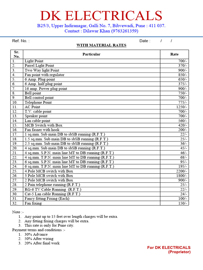 Om Electricals | PDF | Information And Communications Technology | Electrical Wiring