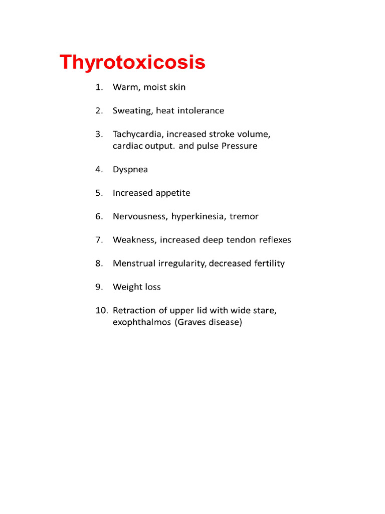 Thyrotoxicosis | PDF