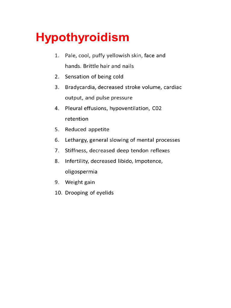 hypothyroidism | PDF