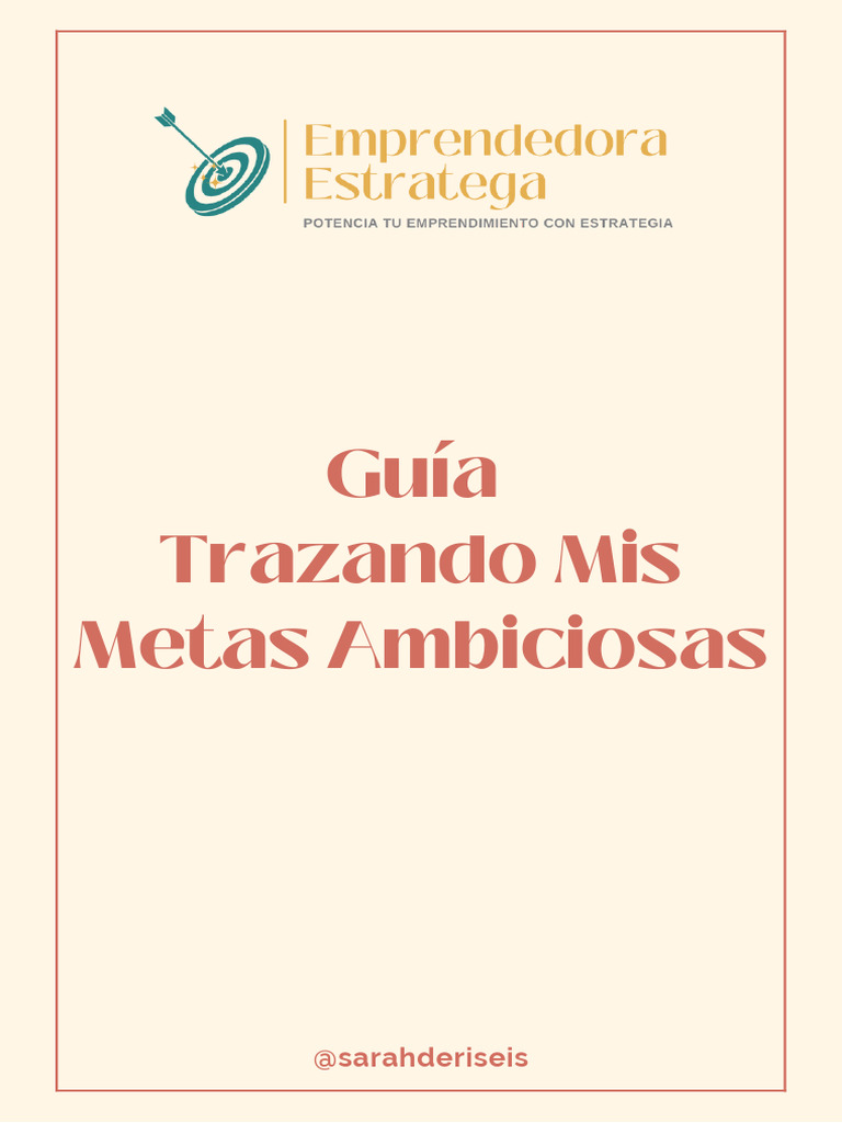 Guía #2. Trazando Mis Metas Ambiciosas | PDF