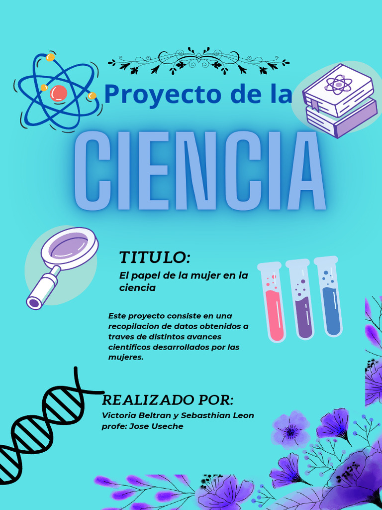 A4 Portada Carátula Proyecto Ciencias Química Doodle Verde y Blanco | PDF