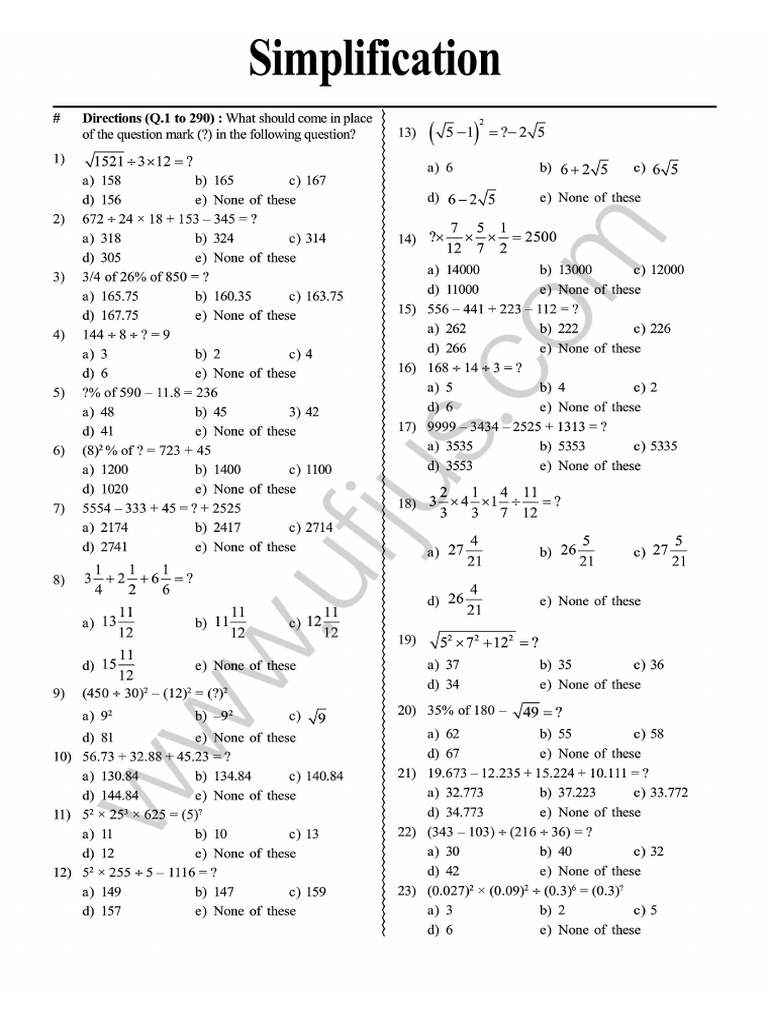 UFJ Simplifications | PDF