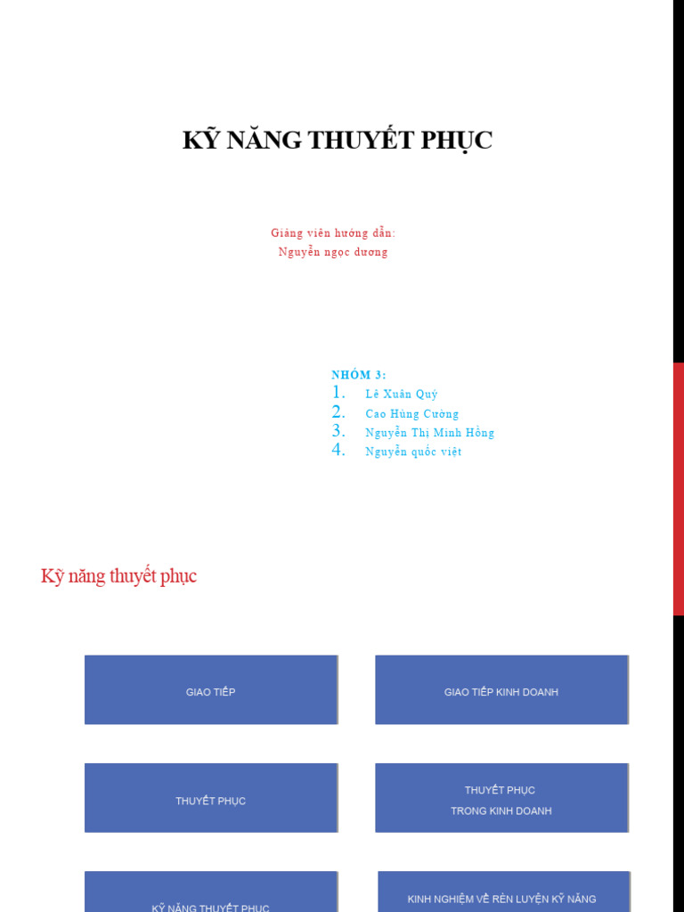 Thuyet Trinh Chu de Ky Nang Thuyet Phuc | PDF