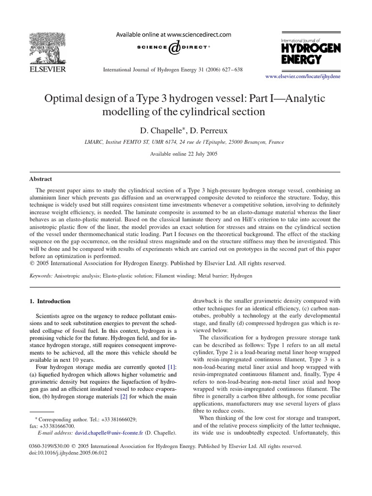Analytic Modeling of Type 3 Hydrogen Vessel | PDF | Young's Modulus ...
