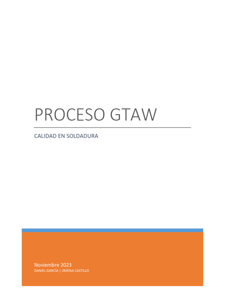 Proceso Gtaw Guia | PDF | Soldadura | Construcción
