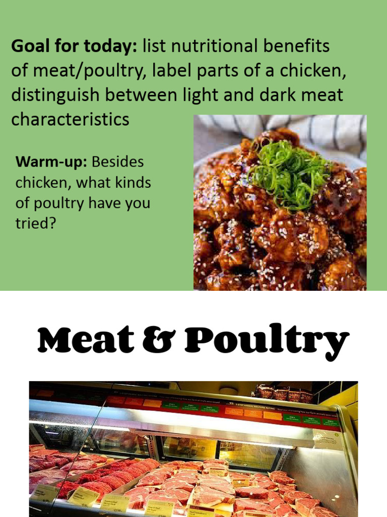 Meat and Poultry Lecture Powerpoint - Easy | PDF | Lamb And Mutton ...