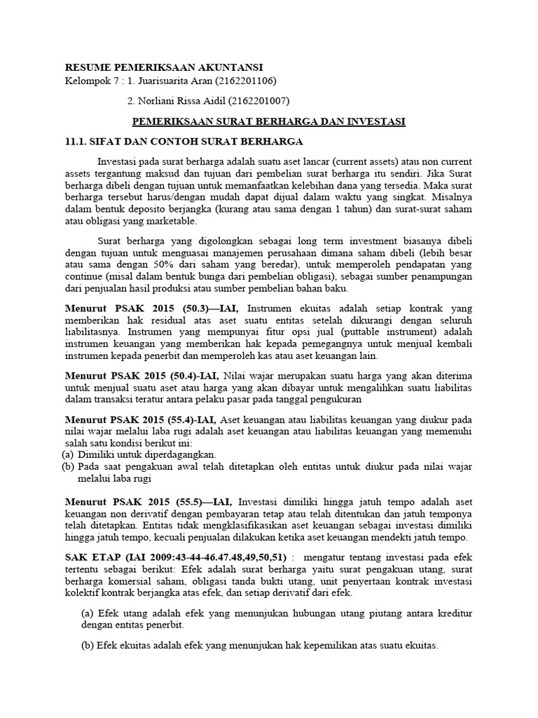 Resume Pem. Akuntansi - Kelompok 7 | PDF | Bisnis | Pengelolaan Keuangan & Uang