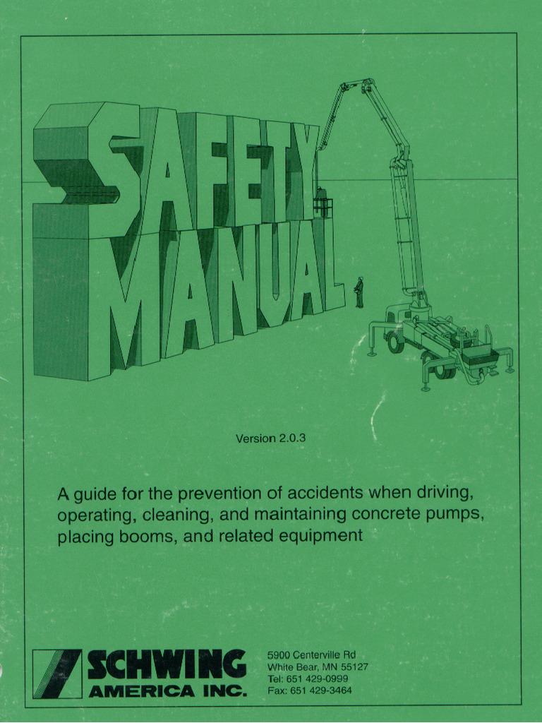 Pumps Concrete - Safety - Manual | PDF
