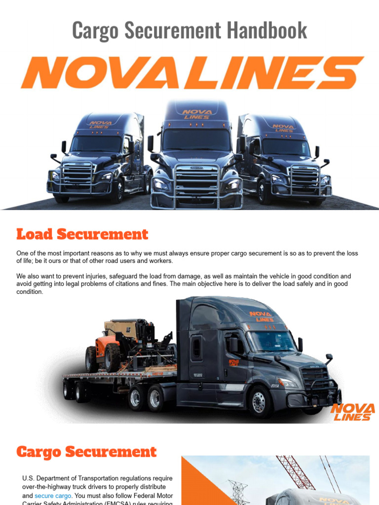 IC Cargo Securement Handbook | PDF | Truck | Cargo