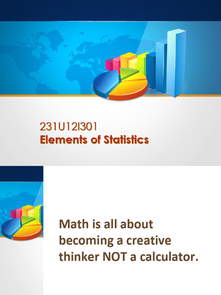 Elements of Statistics MODULE 1.1 | PDF | Sampling (Statistics) | Statistics