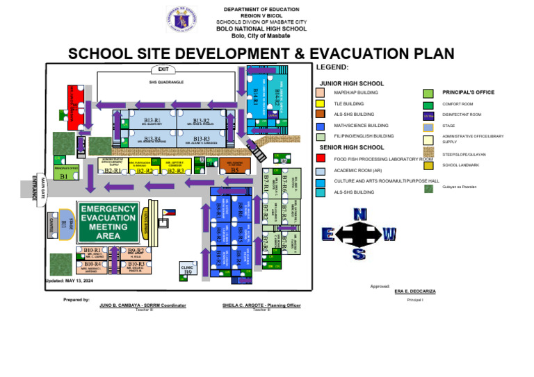 Bolo National High School Evacuation Plan | PDF