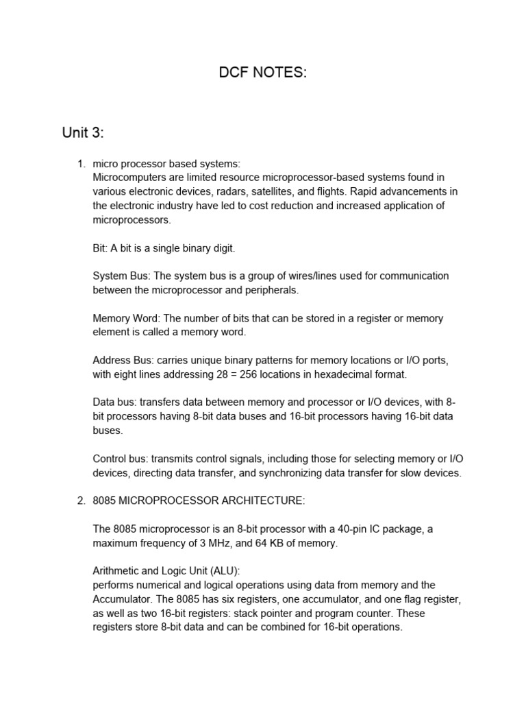 DCF SUMMARIZED theory NOTES_suyash yadav | PDF | Read Only Memory ...
