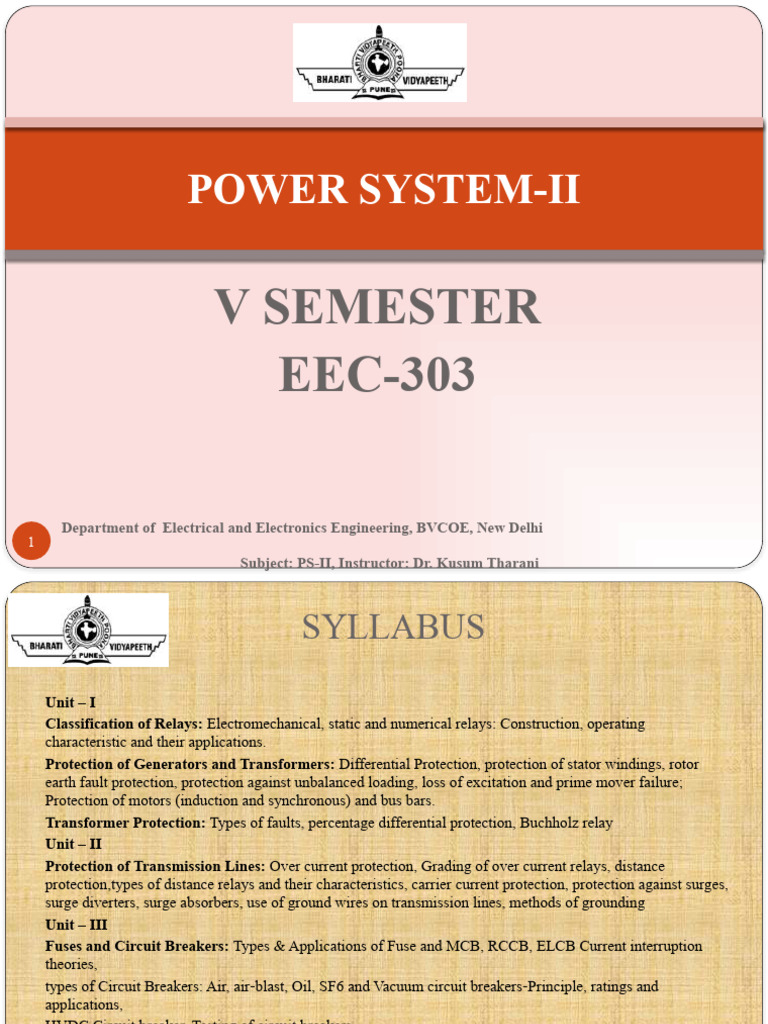 Power Systems - 2 Electrical Engineering | PDF | Relay | Electromagnetic Induction