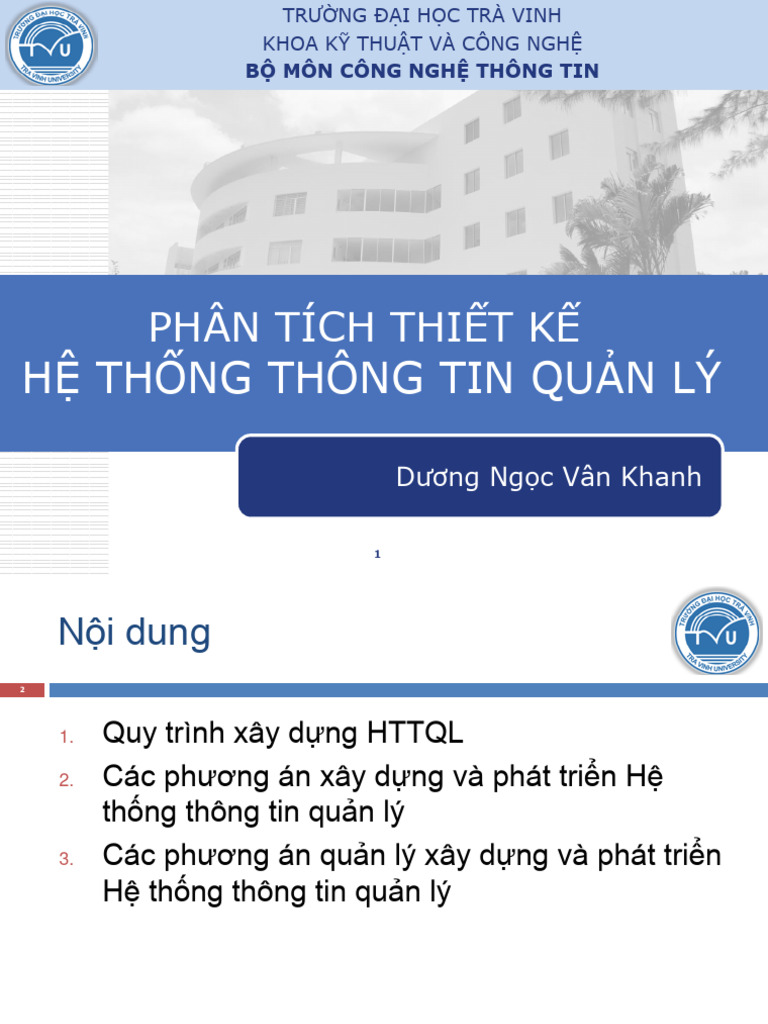 C04 Phan Tich Thiet Ke HTTT | PDF