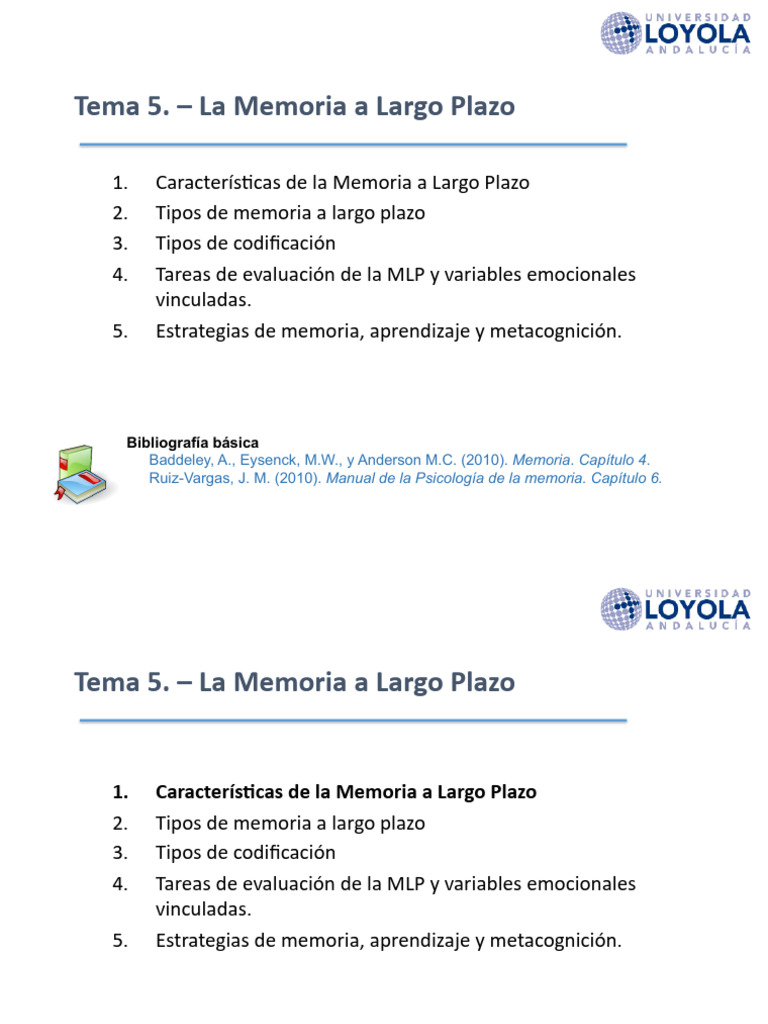 Tema 5 MLP | PDF | Memoria | Memoria a largo plazo