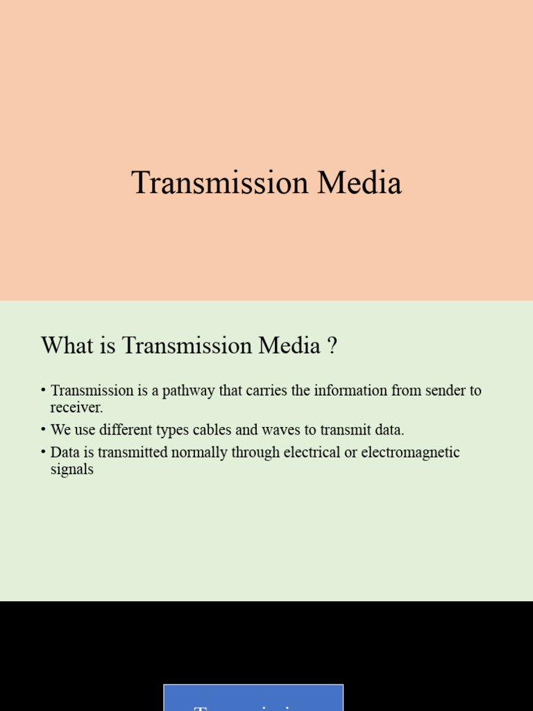 Transmission Media | PDF