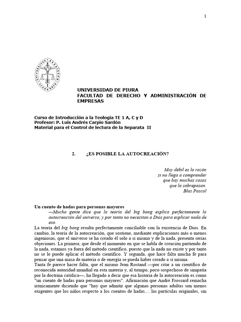 Separata II 2, 5 y 6 v2024 | PDF | Evolución | Método científico