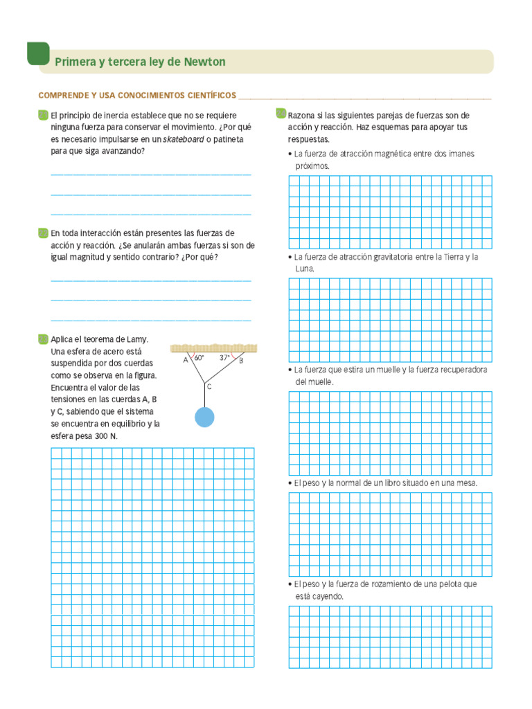 B-5º Pract-Act3,4 Cyt U3. | PDF | Fuerza | Las leyes del movimiento de Newton