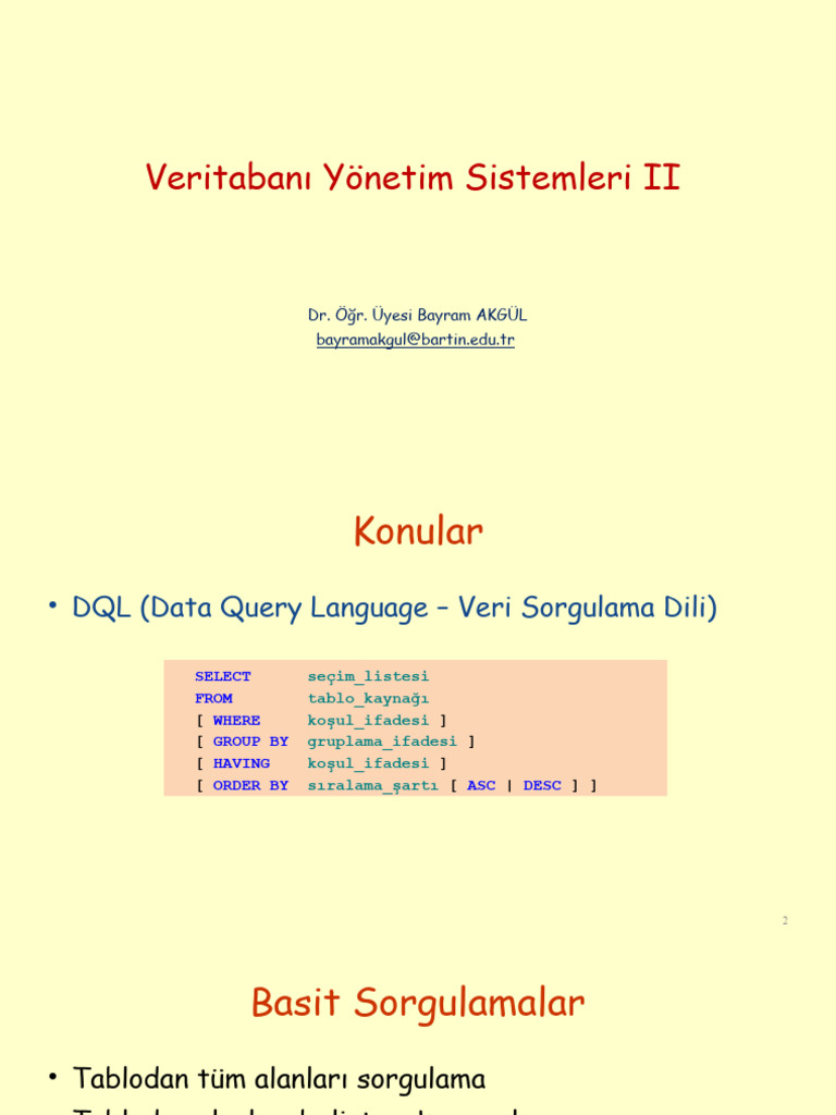 BTS304 5 Sorgular | PDF