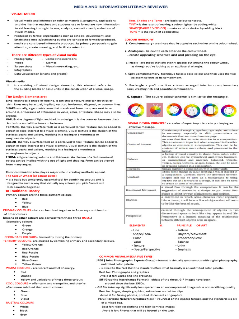 Visual Media and Design Principles | PDF | Color | Multimedia