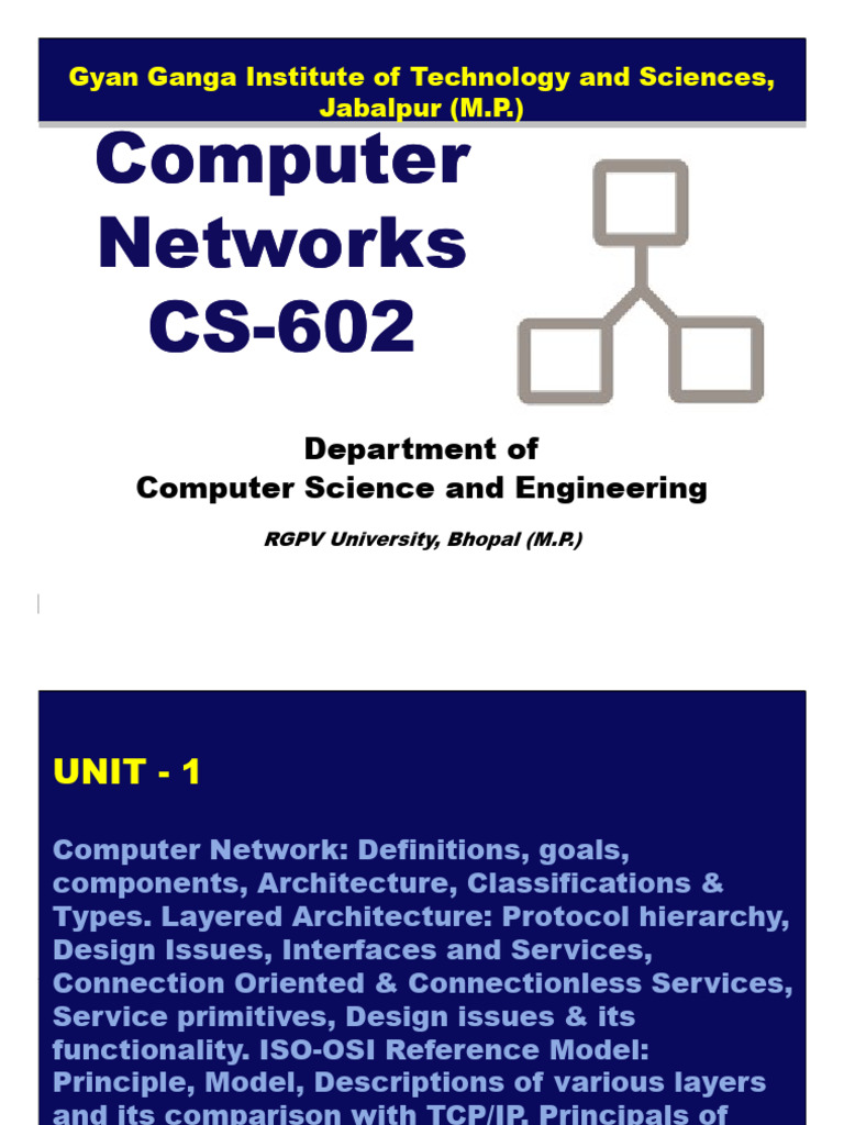 Unit 1 PDF | PDF | Network Topology | Osi Model