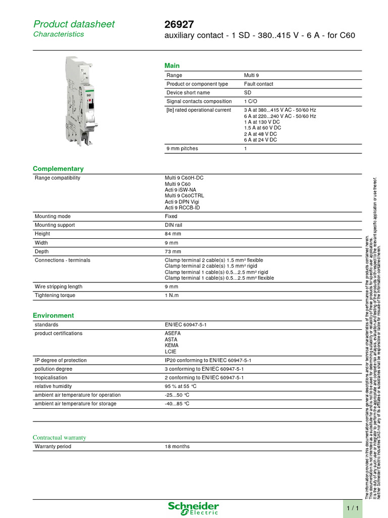 Technical Data Sheet | Download Free PDF | Electrical Engineering ...