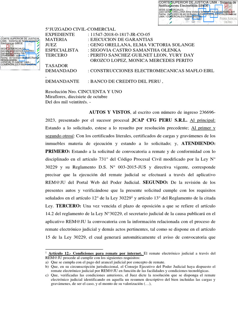 Resolucion | PDF | Lima | Justicia