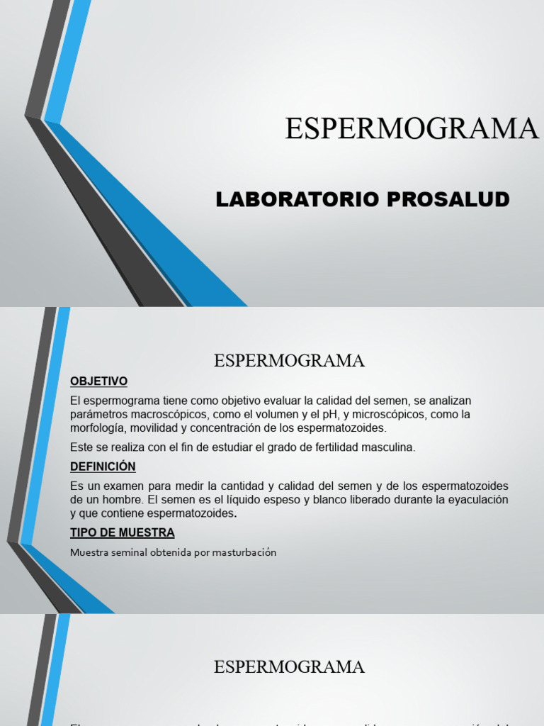 ESPERMOGRAMA | PDF | Semen | Sistema Reproductor Mamífero