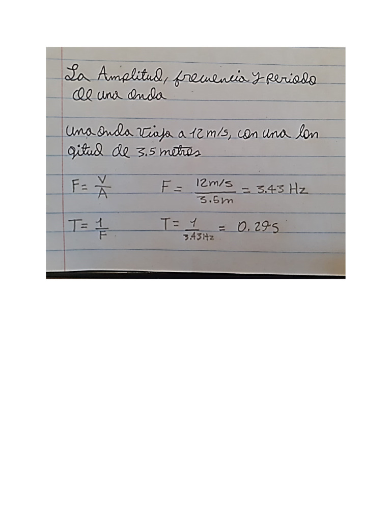 Amplitud, Frecuencia y Periodo de Una Onda | PDF