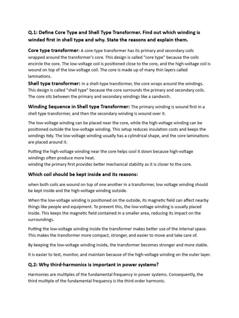 Assignment Electrical Machine | PDF | Transformer | Inductor