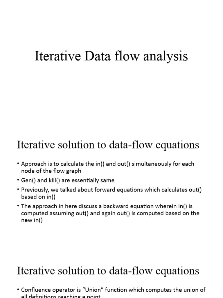 Iterative Data Flow Analysis | PDF | Pointer (Computer Programming) | Theoretical Computer Science