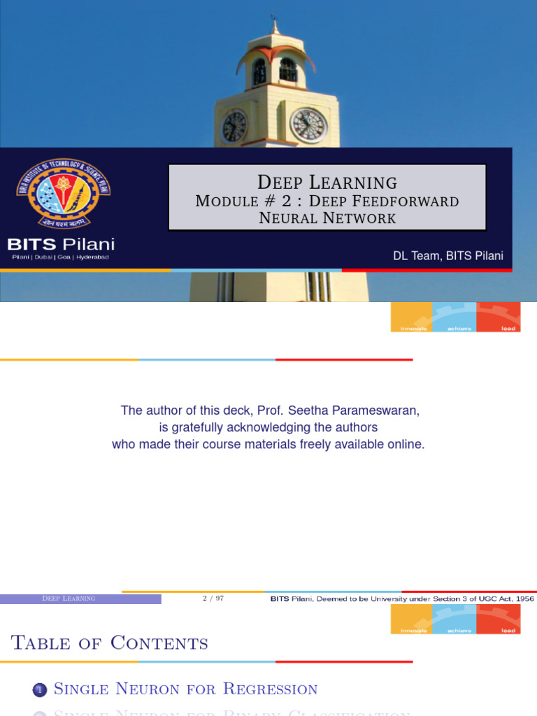 DL_M2_Deep Feedforward NN | Download Free PDF | Deep Learning | Artificial Neural Network