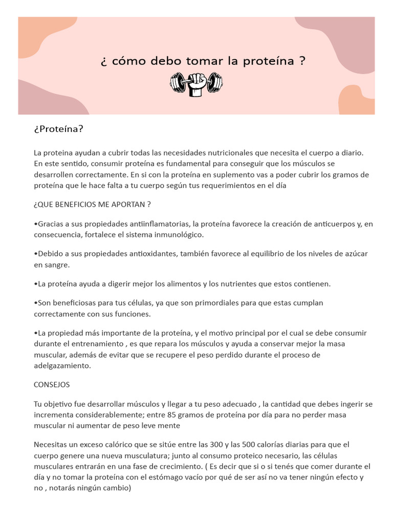 Proteina | PDF | Proteínas | Músculo