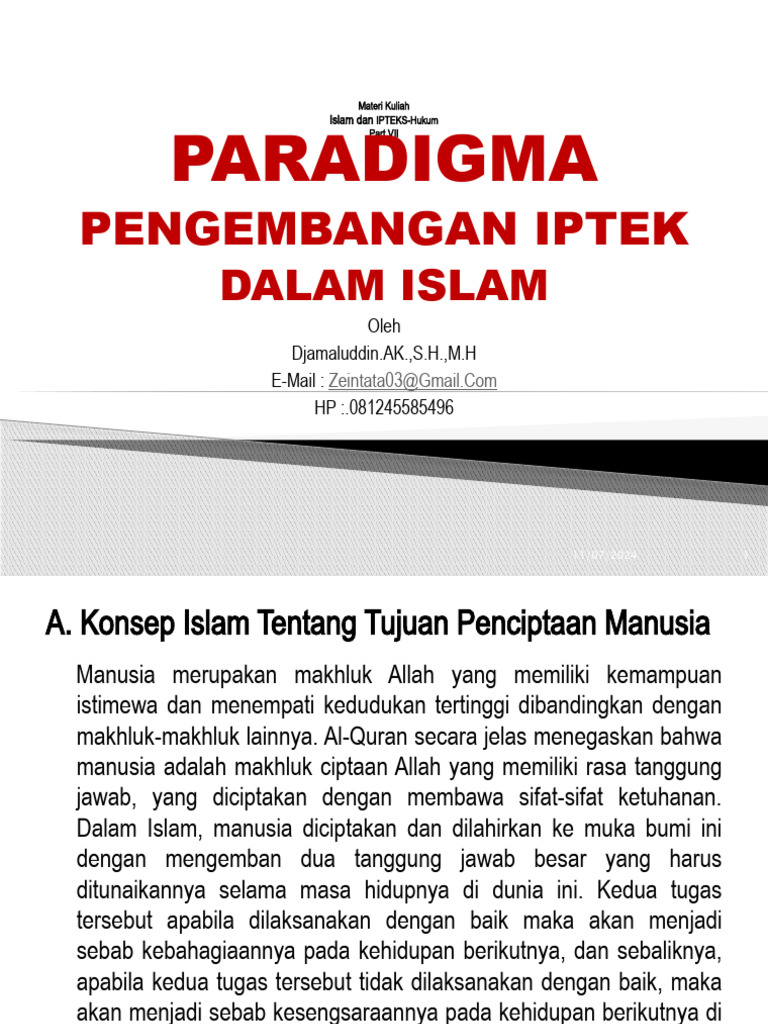 Pertemuan VII Paradigma Pengembangan IPTEK Dalam Islam | PDF