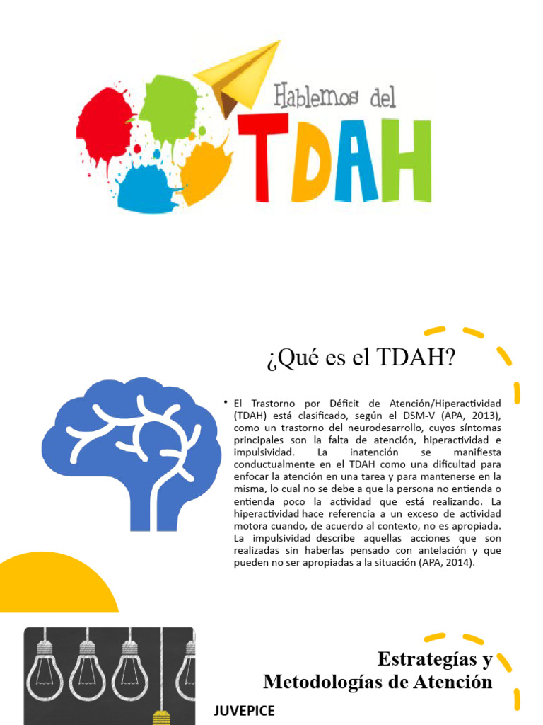 Hablemos de TDAH | PDF | Desorden hiperactivo y deficit de atencion ...