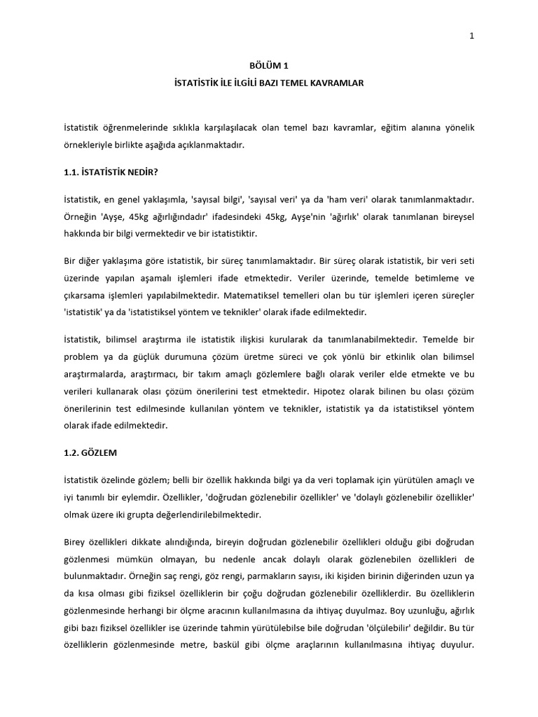 B1 - Temel Kavramlar | PDF