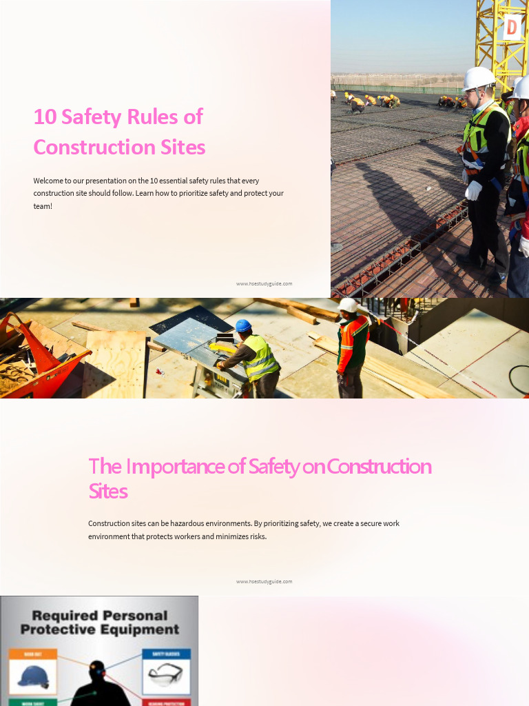 10 Safety Rules of Construction Sites | PDF | Personal Protective ...