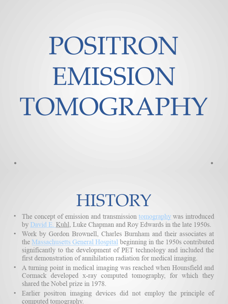 Positron Emission Tomography by Aak | PDF | Positron Emission Tomography | Radioactive Tracer