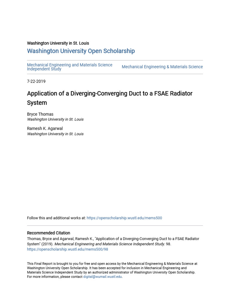 Aero_Application of a Diverging-Converging Duct to a FSAE Radiator Sy ...