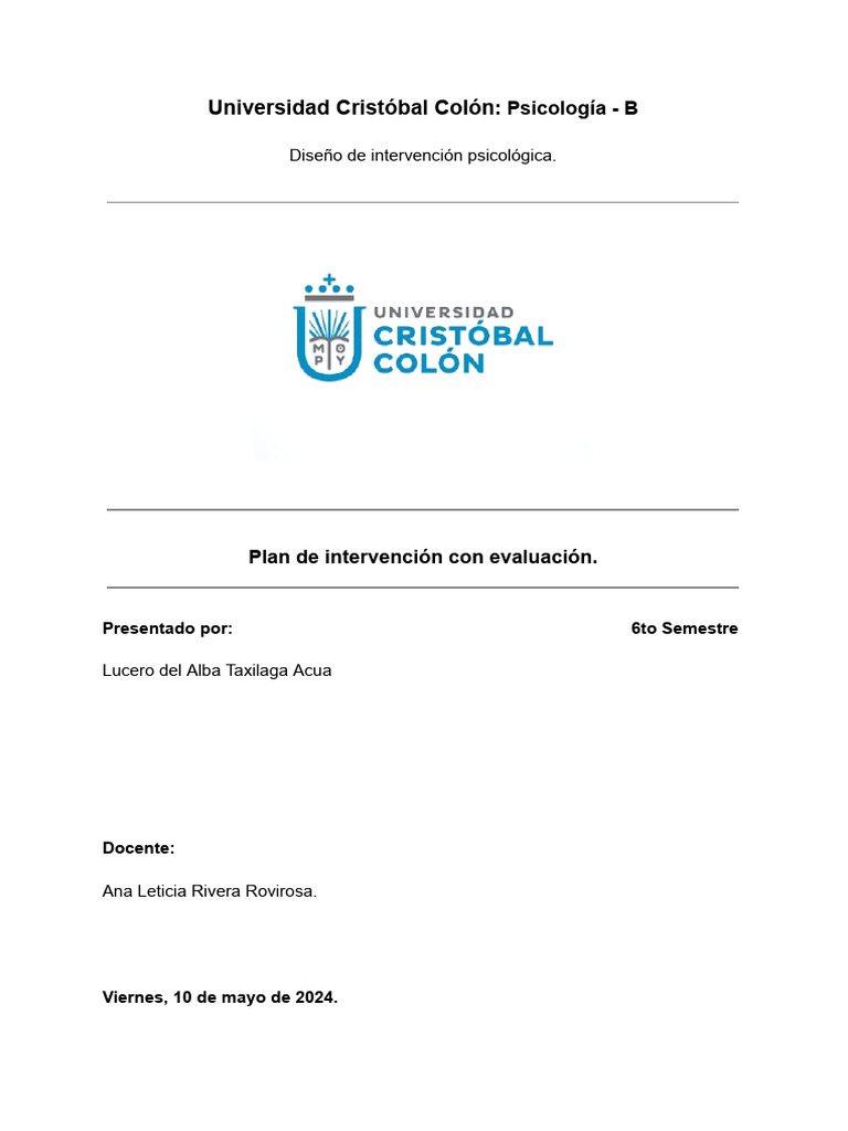 U4 Act.4 LuceroTaxilaga | PDF | Desorden hiperactivo y deficit de atencion | Terapia de conducta ...