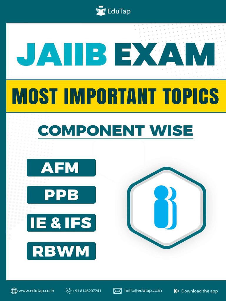 JAIIB Exam Most Important Topics | PDF