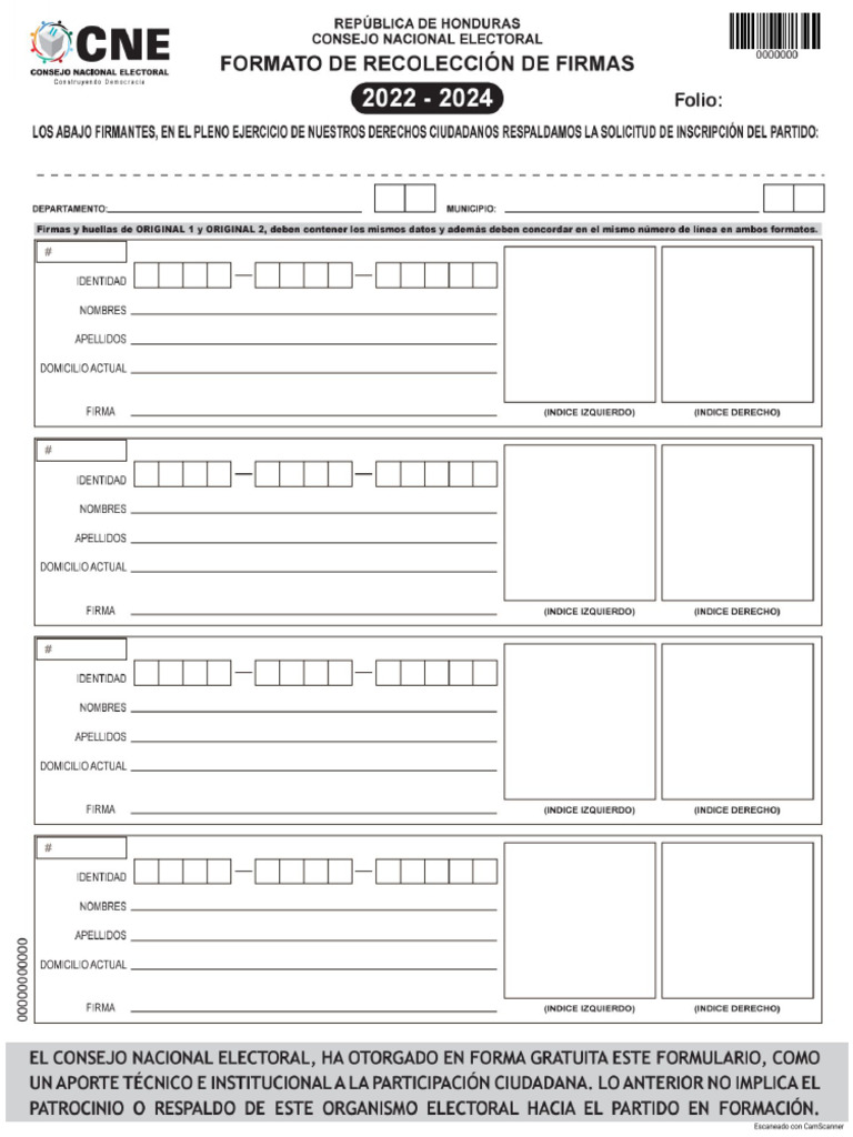 Formatos de Recolecciones de Firmas 2022 2023 | PDF