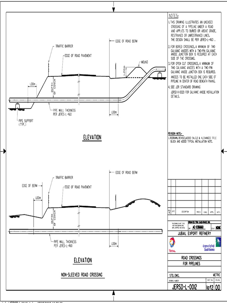 JERSD-L-0012 Road Crossing For Pipeline | PDF