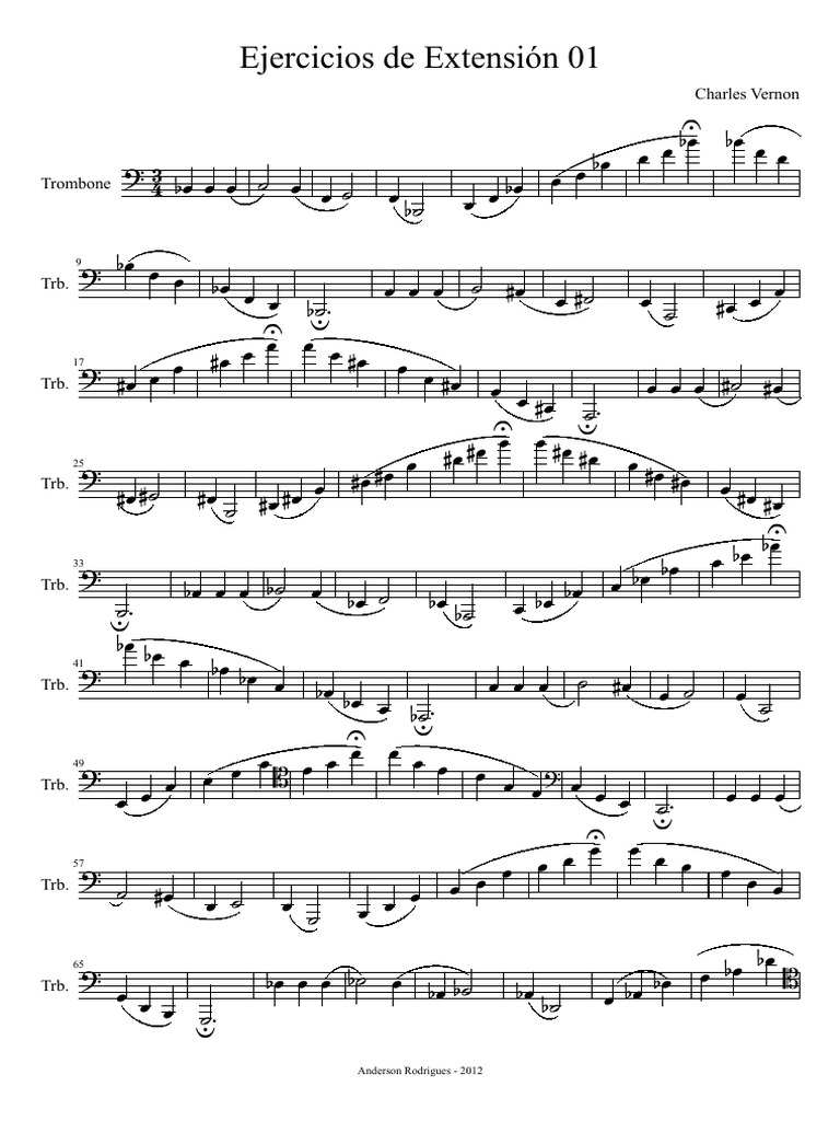 Trombone Extension Exercises Guide | PDF