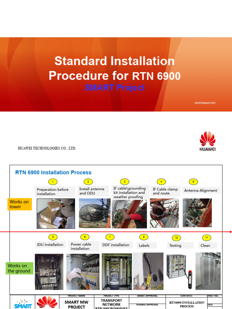 Standard Installation Procedure - RTN6900 V1.0-Smart | PDF | Electrical ...