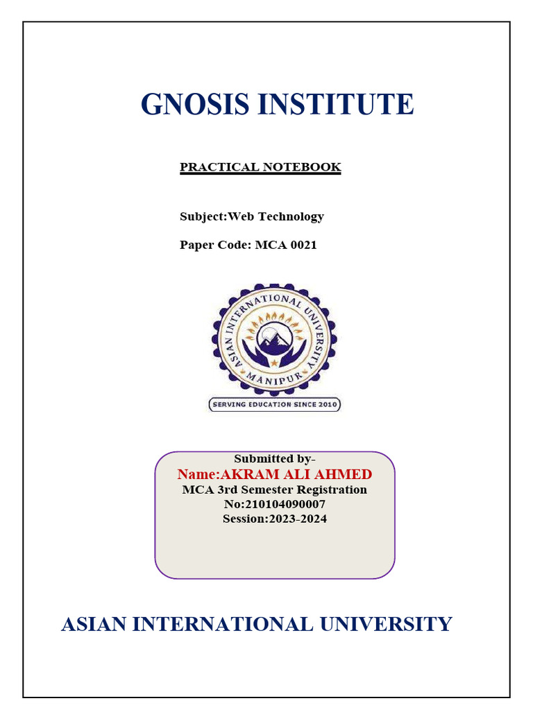 Web Tech Practical Guide | PDF | Computers