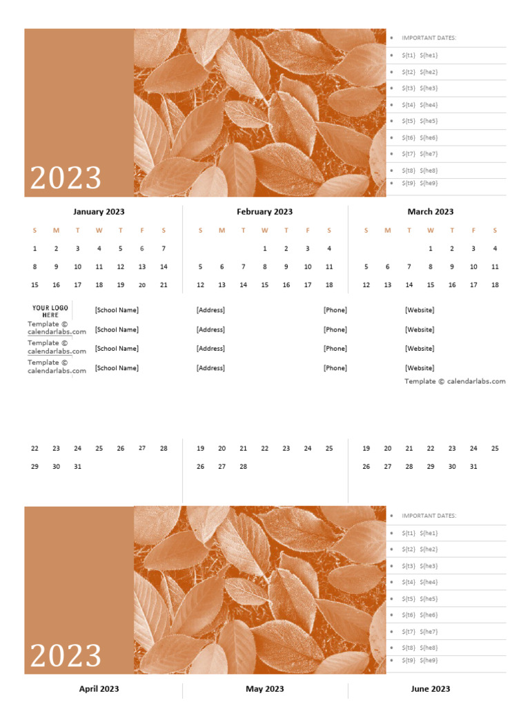 Multimonths Calendar 63960a0e2b184 | PDF