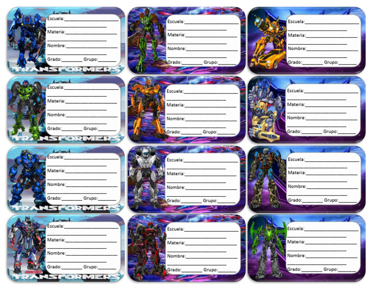 Etiquetas Transformers | PDF