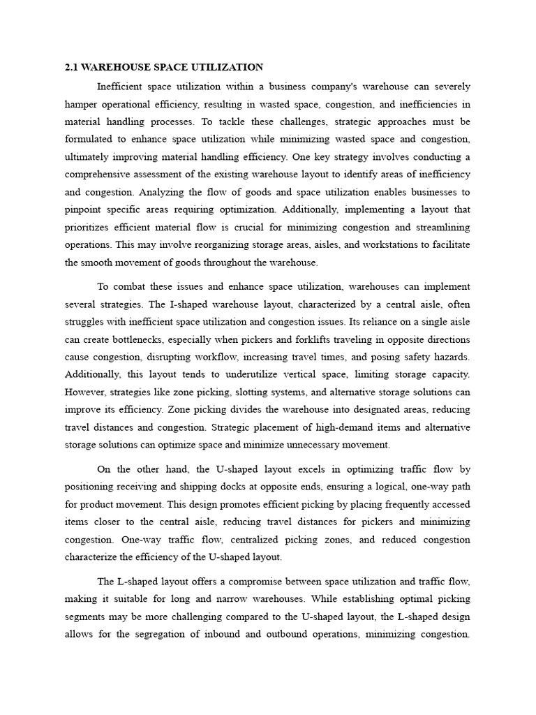 2.1 Complete Warehouse Space Utilization With Reference | PDF ...