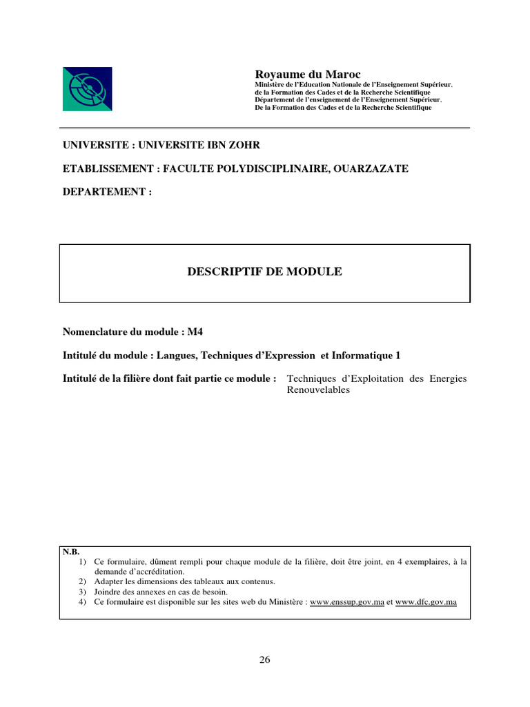 Module Anglais et Techniques d'Expression | PDF | Microsoft Excel ...